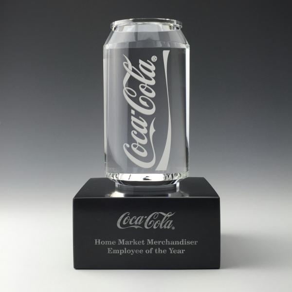 CK7000. COCA-COLA CRYSTAL CAN W/BASE : Awards Atlanta